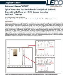 EIおよびCIモードで使用可能なイオンソースを使用した高分解能GC-MSによる合成カンナビノイドの分析 | LECOジャパン